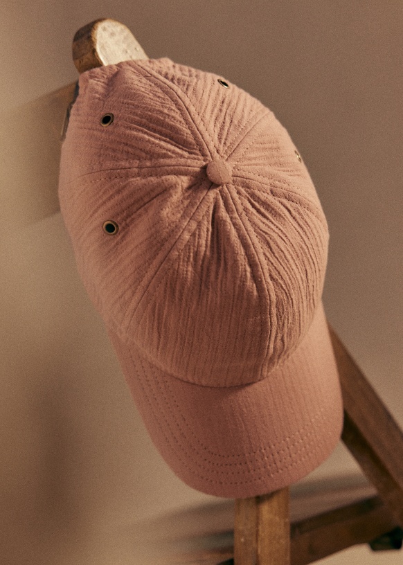 Chase cap - Wide stripes White / Green - Cotton - Sézane