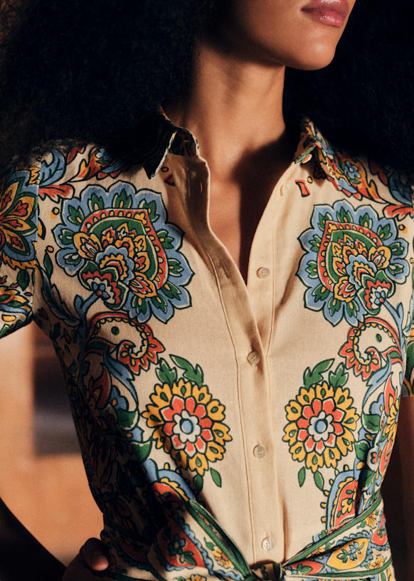 Robe ADY - Imprimé Riola - Lin - Sézane