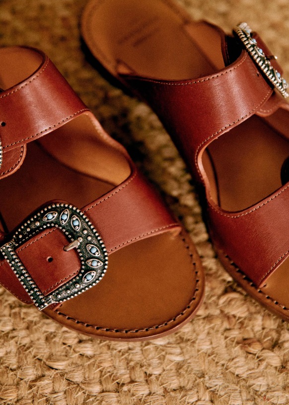 Low Jade Mules - Pink / Multicoloured Raffia - Raffia - Sézane