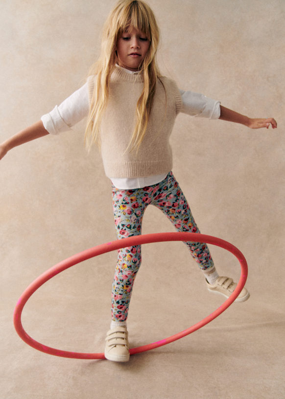 Lily Leggings - Roses - Organic Cotton - Sézane