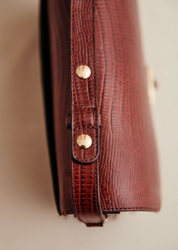 Milo Bag - Taupe - Split cowhide leather - Sézane