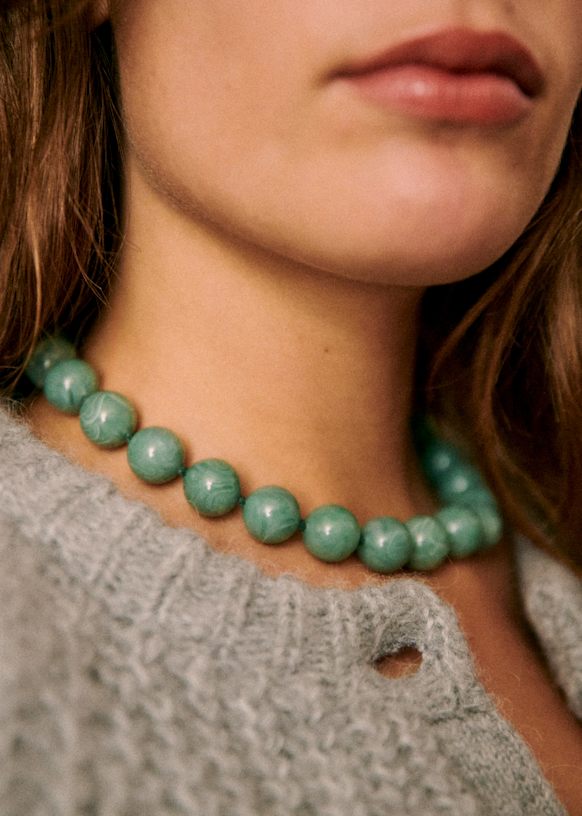 Danae Necklace - Vintage Blue - Resin - Octobre Éditions