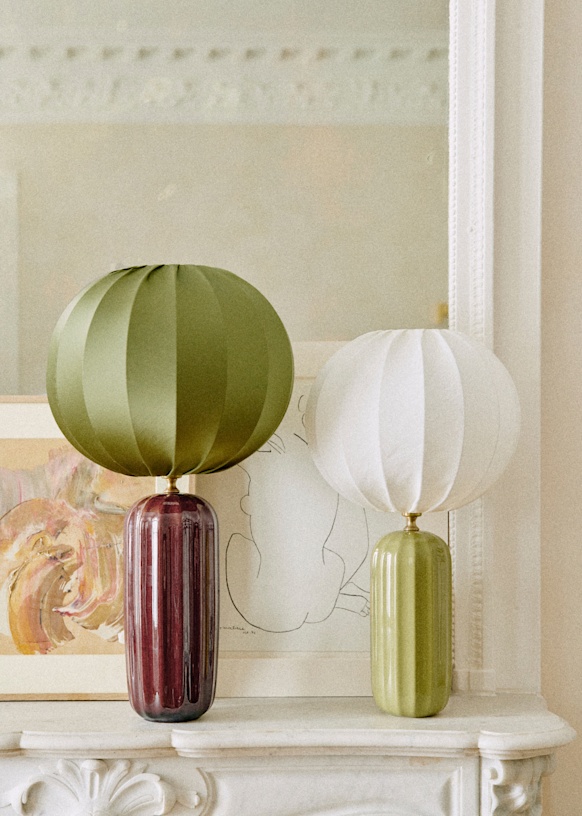 Lamp Traviata groot model - Mokka - Dolce lampenkap - Jute Ecru ...