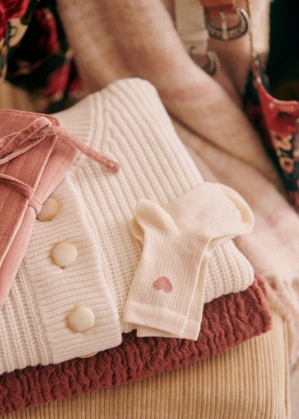 Heart Socks - Vintage Blue - Organic Cotton - Sézane