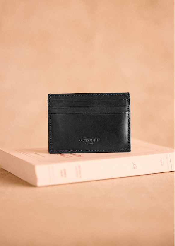 Dean Card Holder - Black - Bovine leather - Sézane