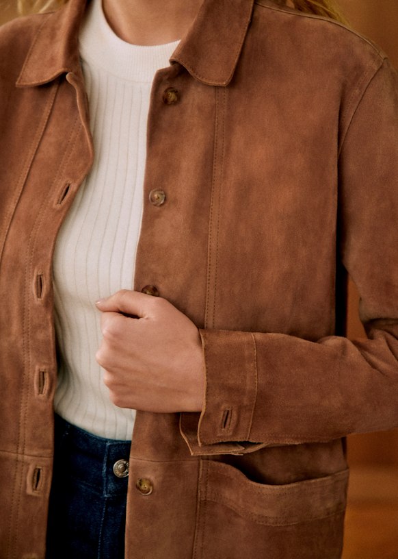 Will Jacket - Camel Suede - Goat leather - Sézane