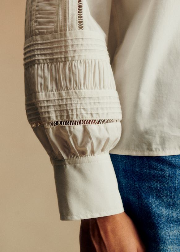 Datya Blouse - Ecru - Organic Cotton - Sézane