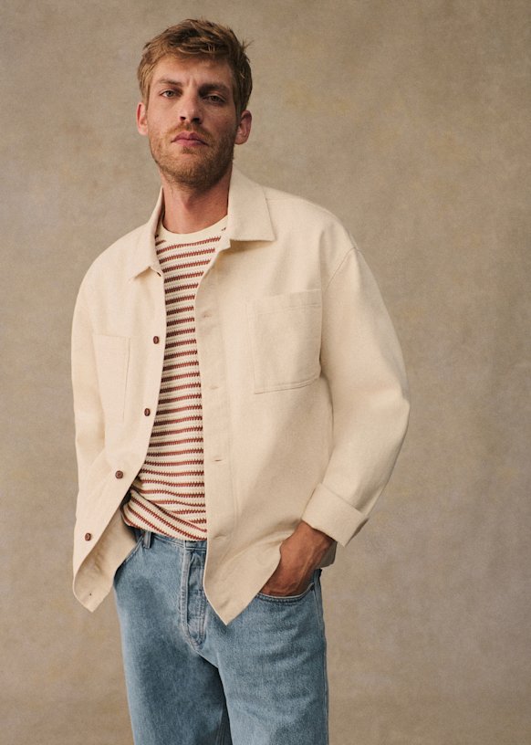 Bervin Jacket - Ecru - Organic cotton - organic textile - Sézane