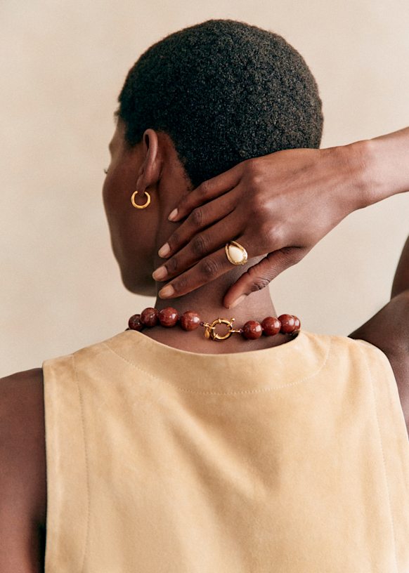 Lisa Ring - Gold / Ecru - Majority recycled brass - Sézane