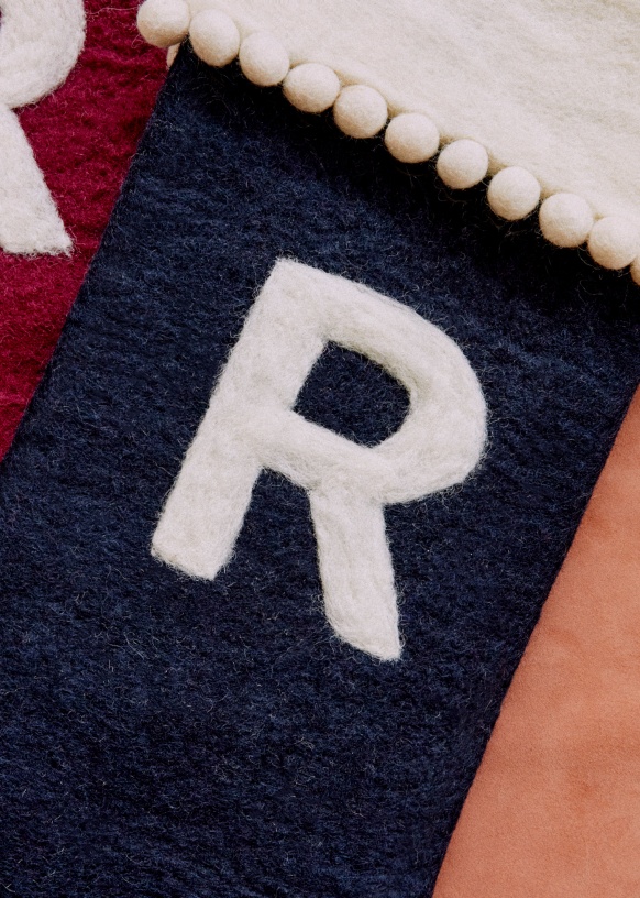 Navy Festive stocking - P - Sézane