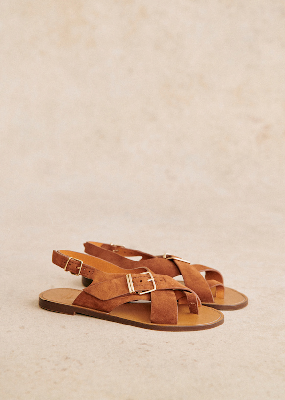 Judith Low Sandals - Hazelnut - Bovine leather - Sézane