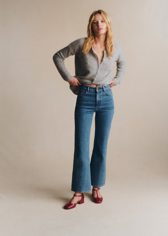 Babys Low EULALIE - Glatte Kirsche - Rindsleder - Octobre Éditions