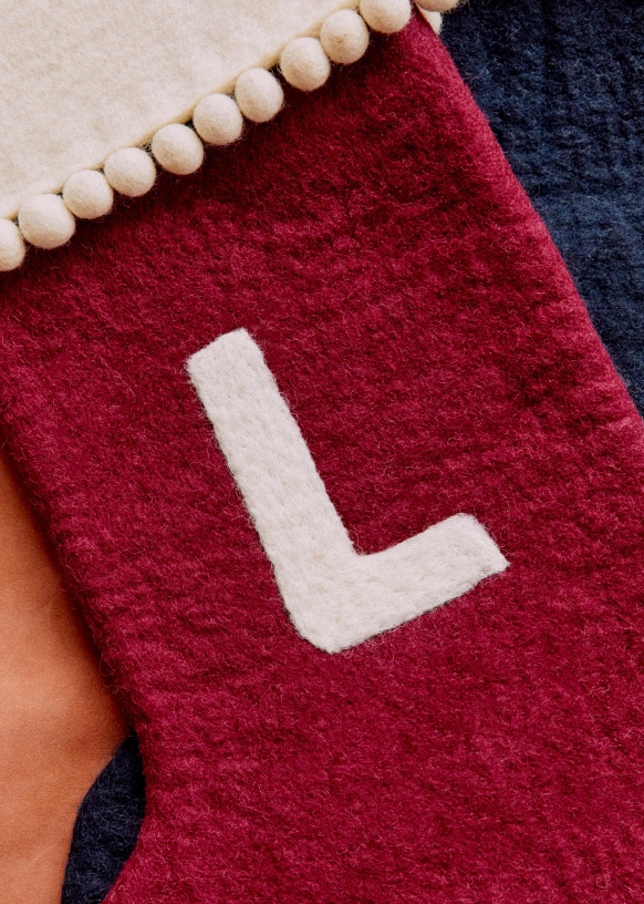 Burgundy Festive stocking - L - Sézane