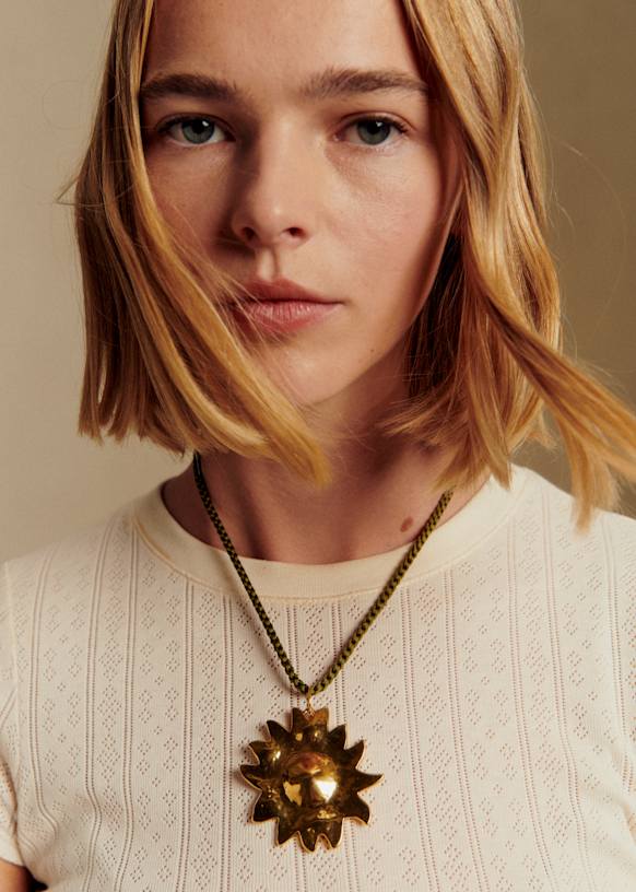Ketting Paul - Rood / Goud - Zijde - Octobre Éditions