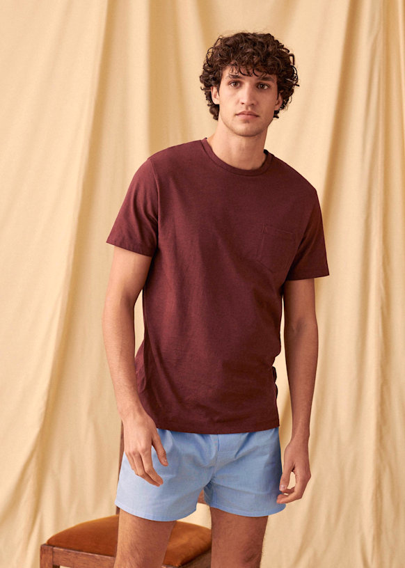 Rodney Boxers - Sky Blue / White Stripes - Cotton - Sézane