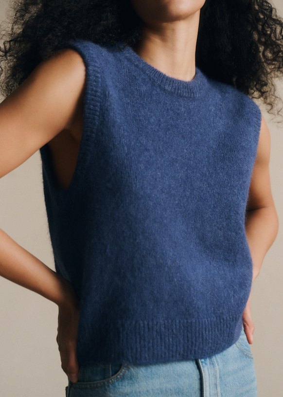 Maglia Samuel - Blu Notte - Creazione Rose - Baby alpaca - Octobre Éditions