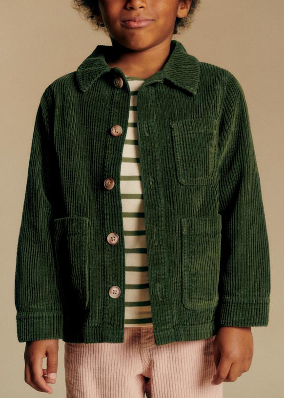 Tim Jacket - Pine Green - Organic cotton - organic textile - Sézane