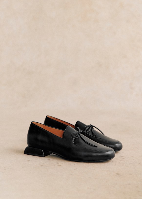 Mocasines Rita - Sézane x MDLO - Negro Liso - Piel ovina lisa - Sézane