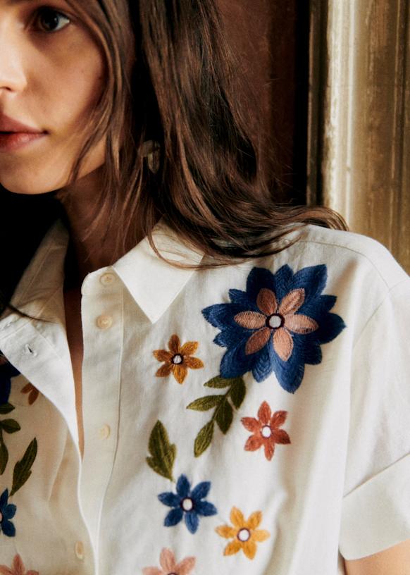 Anali Dress - Gardenia Print - Linen - Octobre Éditions