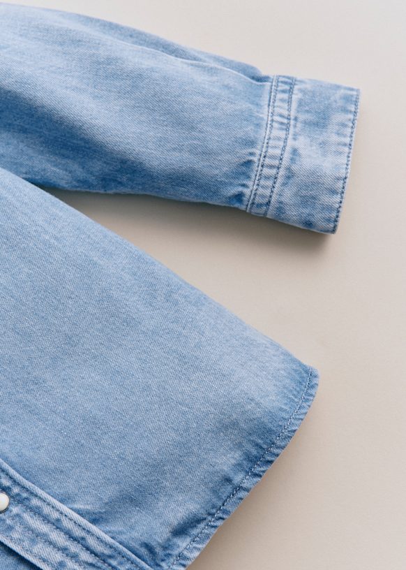 Camisa Joey - Azul Denim Claro - Algodón ecológico - textiles ...