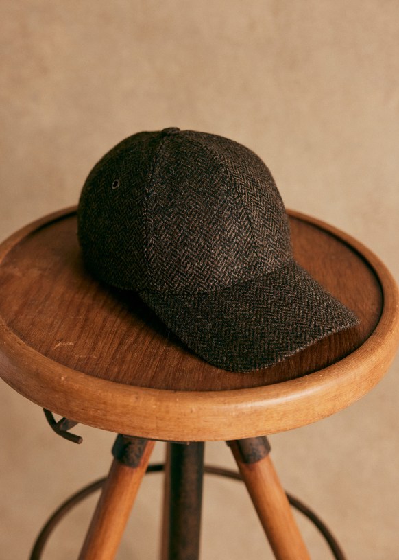 Chase Tweed Cap - Mottled Blue - Wool - Sézane