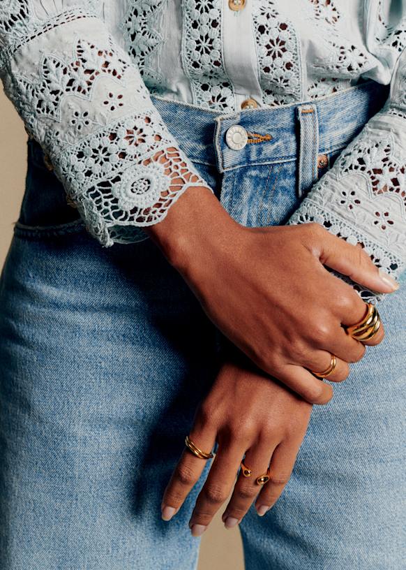 Chemise Rym - Bleu Vintage - Coton Biologique - Sézane