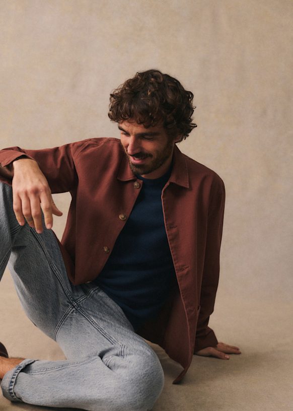 Tim Jacket - Rust - Organic cotton - organic textile - Sézane