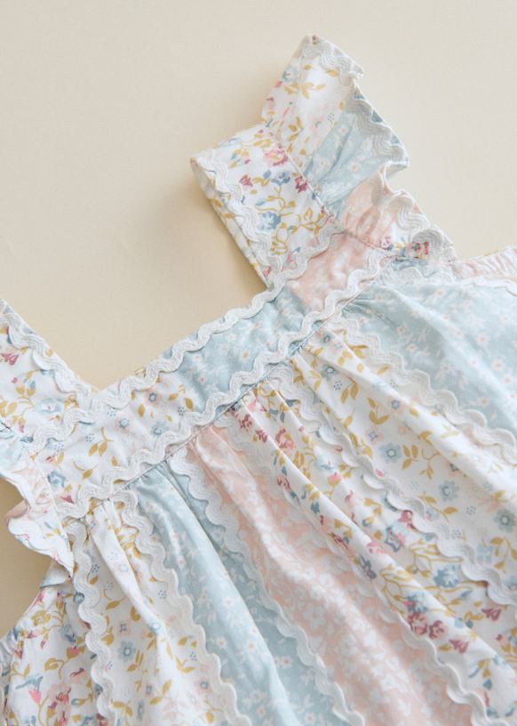 Stella Dress - Small Floral Patchwork - Organic cotton - organic ...