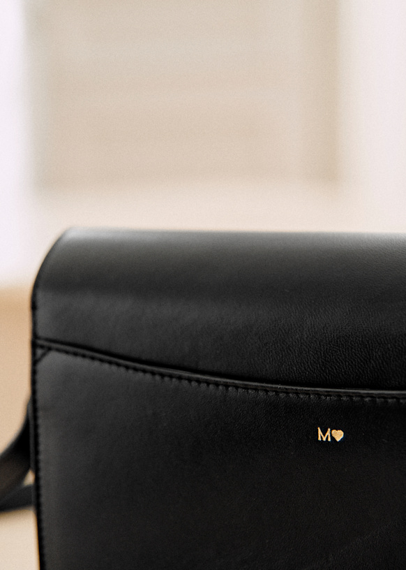 Milo Classic Bag - Smooth Black - Smooth goatskin leather - Sézane