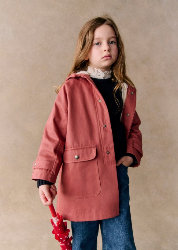 Auguste コート - ローズウッド - オーガニックコットン - オーガニック織物 - Sézane