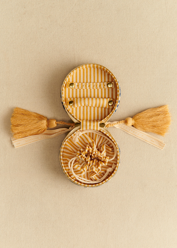 Jewellery Case - Sézane x Antoinette Poisson Box - Blue Diamond Print ...