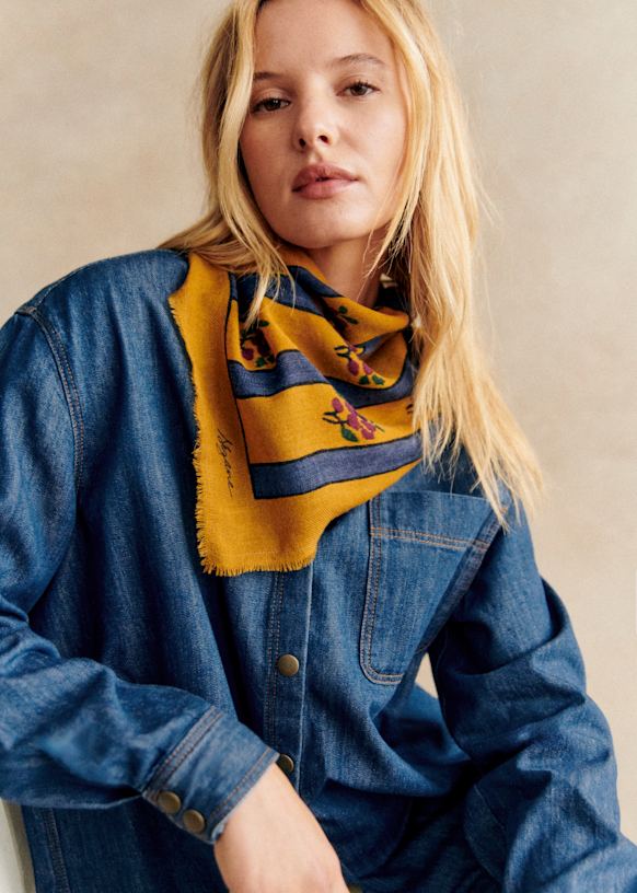 Foulard Maryse - Sézane x MDLO - Imprimé Hermosa - Laine - Octobre Éditions
