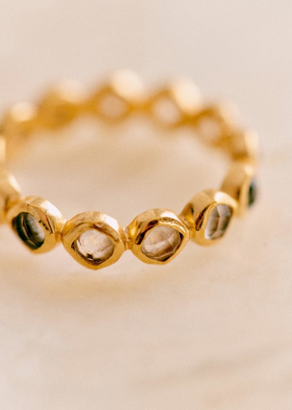 Sofia Ring - transparent gold - Brass - Octobre Éditions