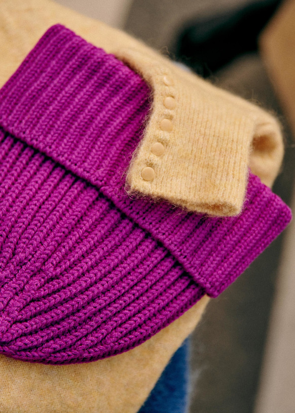 Adam Beanie - Purple - Merino Wool - Octobre Éditions