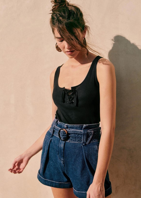 Rome Shorts - Ecru - Cotton - Sézane