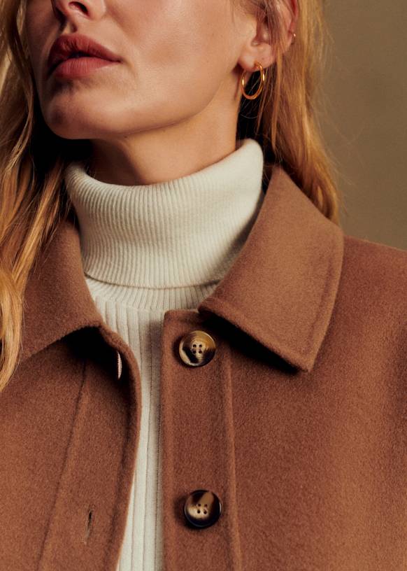 Jacke Terry - Camel Rauleder - Ziegenleder - Sézane