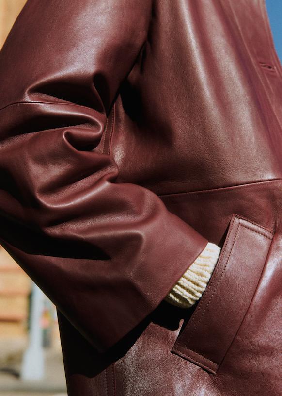 Clyde Coat - Camel Suede - Goat leather - Sézane