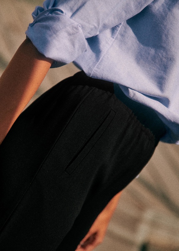 Ross Trousers - Black - Acrylic - Sézane