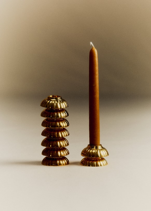 Canellato Candle Holder Set - Brass - Brass - Octobre Éditions
