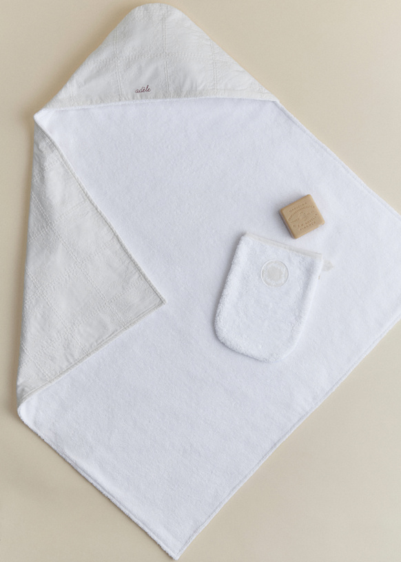 Bath Cape - Patchwork Embroidery - Organic Cotton - Sézane