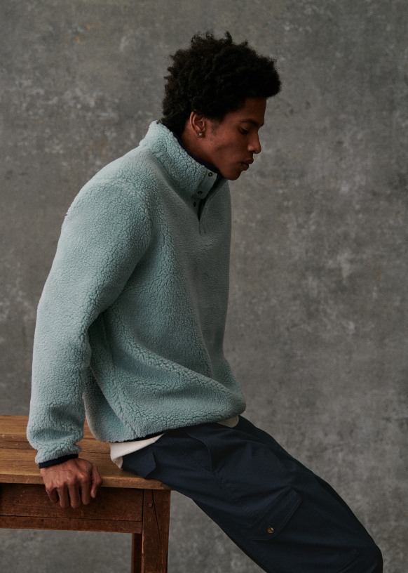 Tucker Fleece - Sky Blue - Polyester - Sézane