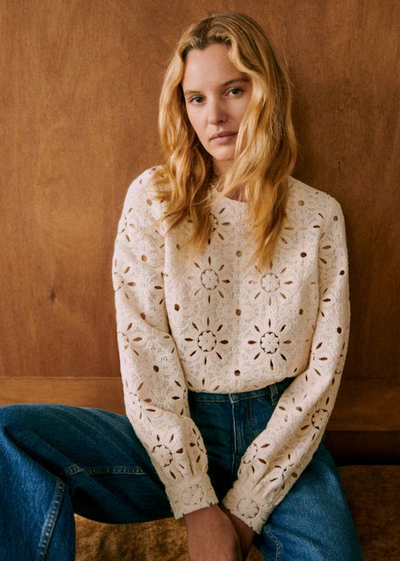 Jesse Blouse - Black - Organic Cotton - Sézane