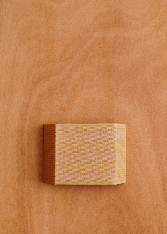 Adagio Sconce - Small Model - Ecru Fabric and Rattan - Mix Woven ...