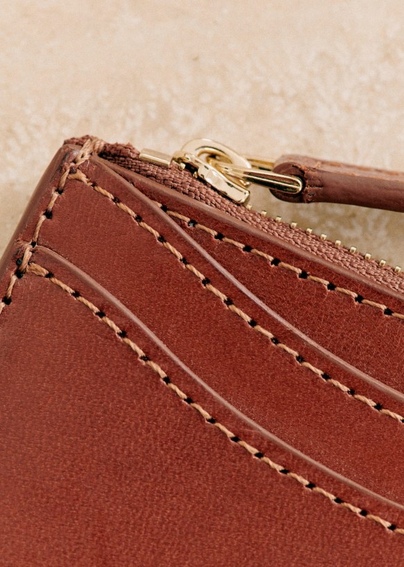 Monedero Alfredo - Buganvilia lisa - Piel ovina lisa - Sézane