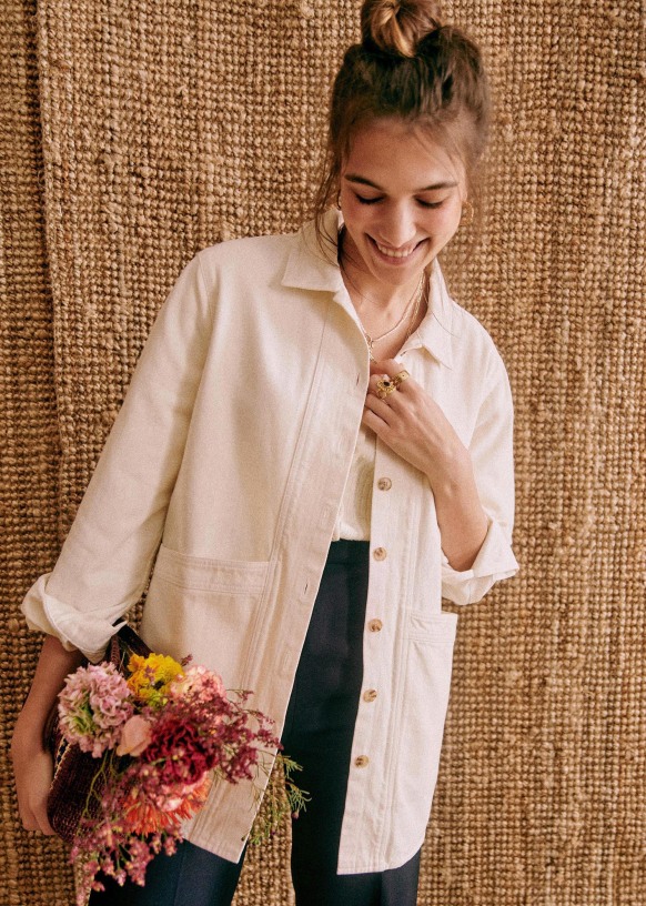 Veste Will - Kaki Clair - Coton Biologique - Sézane