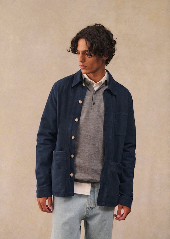 Will Jacket - Navy - Organic cotton - organic textile - Sézane