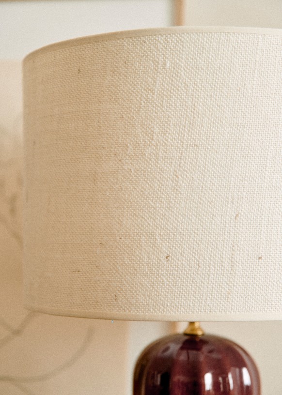 Lamp Traviata groot model - Mokka - Sonate Lampenkap - Ecru - Keramiek ...