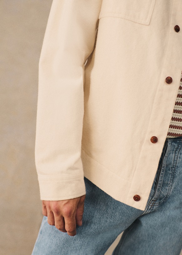 Bervin Jacket - Ecru - Organic cotton - organic textile - Sézane