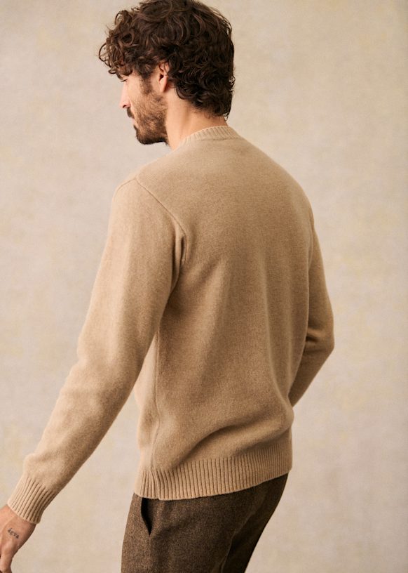 Riley Sweater - Beige - Merino Wool - Octobre Éditions