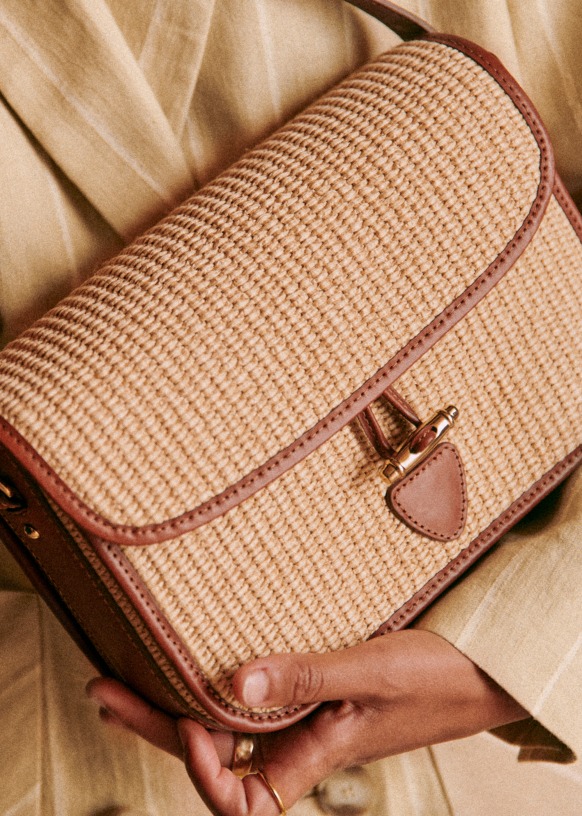 Milo Bag - Taupe - Split cowhide leather - Sézane